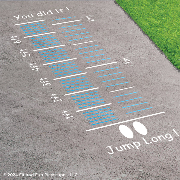 Jump Long! Reusable Stencil – Fit and Fun Playscapes LLC