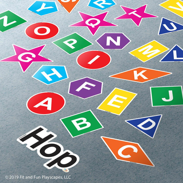 Hop Letters and Shapes® SUPER STICKERS® – Fit and Fun Playscapes LLC
