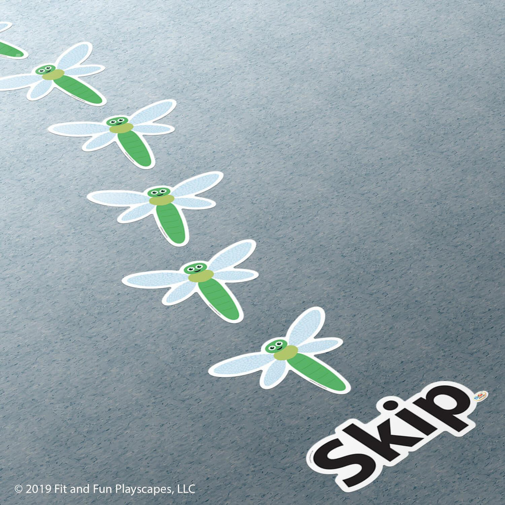 Dragonfly Skip SUPER STICKERS® – Fit and Fun Playscapes LLC