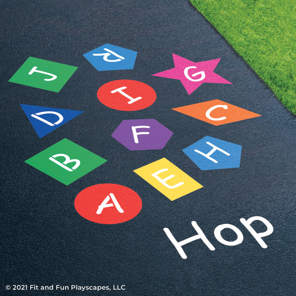 Hop Letters and Shapes® Reusable Stencil – Fit and Fun Playscapes LLC