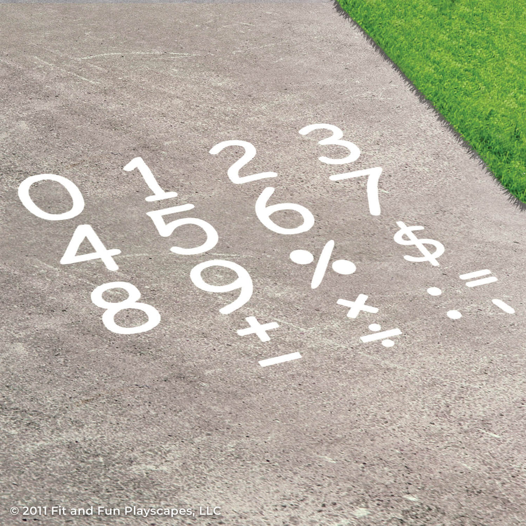 Number & Symbol Set Reusable Stencils – Fit and Fun Playscapes LLC