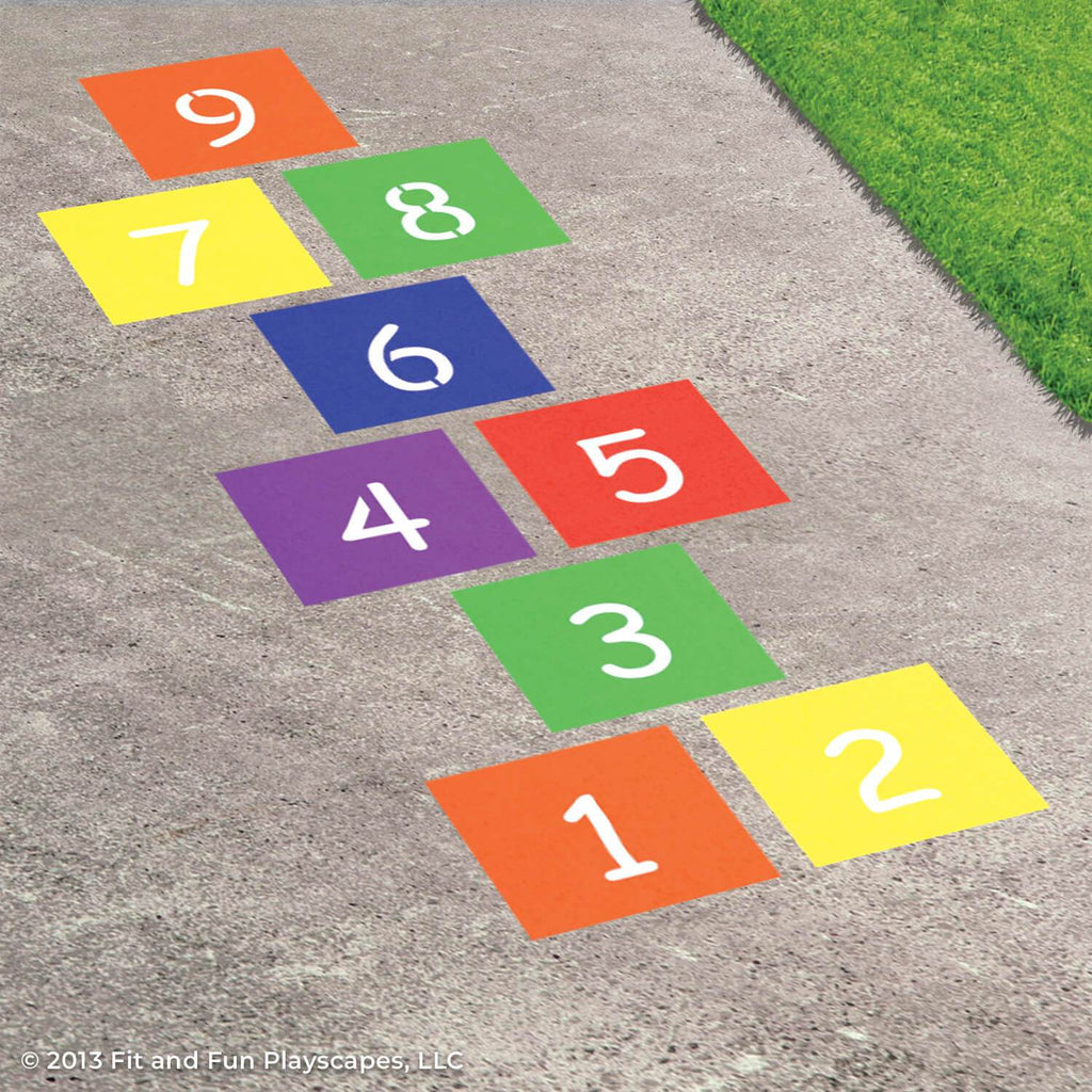 Classic Hopscotch Reusable Playground Stencil – Fit and Fun Playscapes LLC